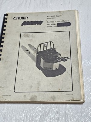Crown PR 3000 Series Model 3500 Service And Parts Manual | eBay