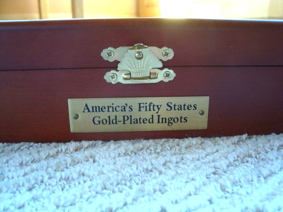Americas 50 States Gold Plated Ingots Mint Complete Set With Case ...