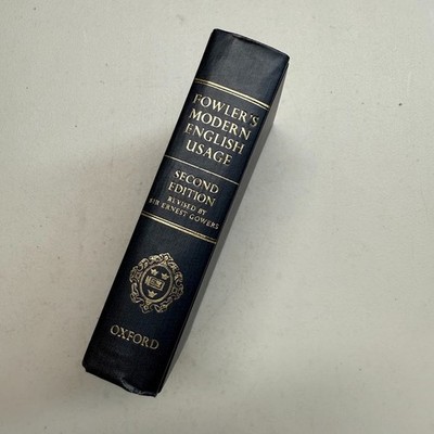 A DICTIONARY OF MODERN ENGLISH USAGE by H.W. Fowler - 1965 Vintage | eBay
