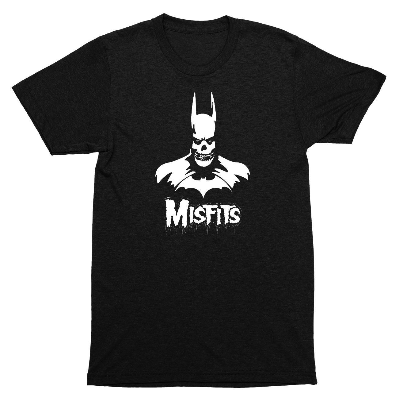 Batman Misfits Parody Skull Punk Rock Graphic Tee Unisex Black SHIRT | eBay