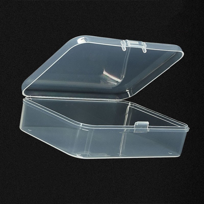 5*Small Transparent Plastic Storage Box Clear Square Jewelry Beads ...