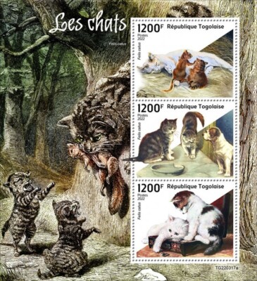 2022/09 - TOGO - CATS 3V complet set MNH ** | eBay