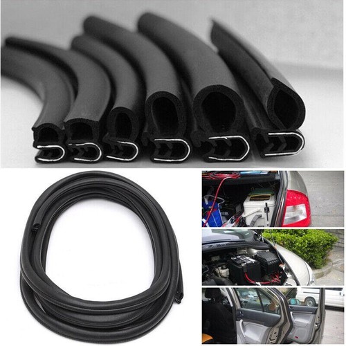 Car Door Pillar Trunk Edge Trim Moulding Rubber Steel Seal Strip ...