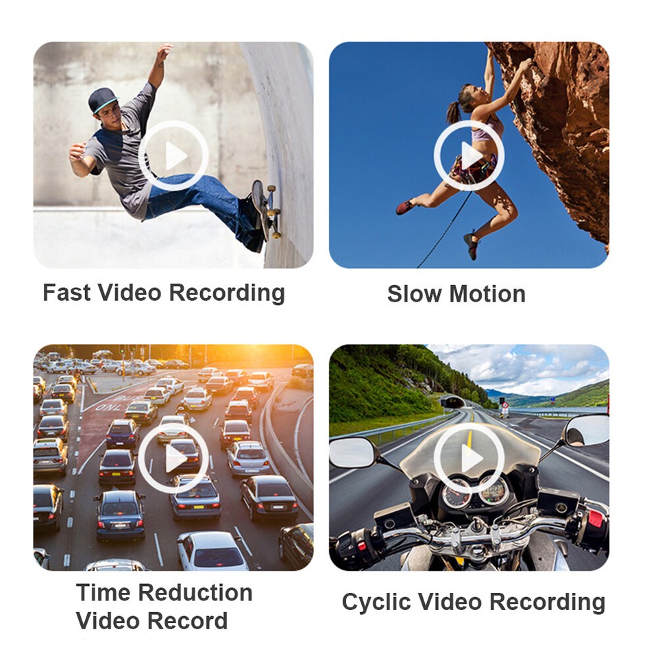 4K Video Camcorder Wearable Camera 30FPS Hands-Free Head Mounted Camera ...