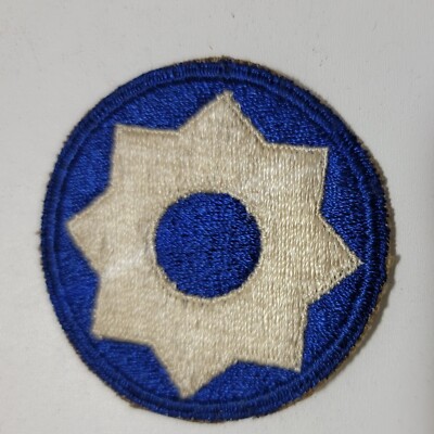 Vtg Military Patch Badge 8th Service Command White & Blue Army Patch ...