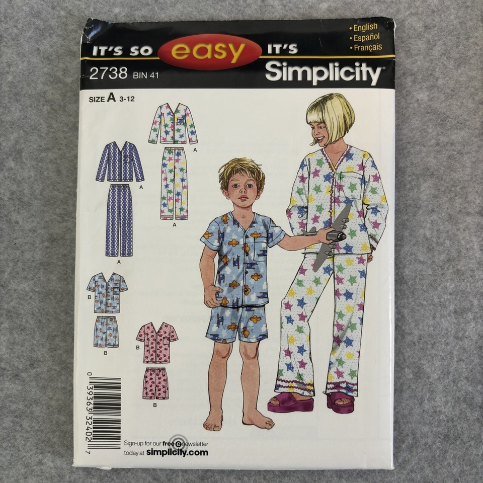 Sewing Patterns 1970s- 2000s Sleepwear PJs Robes Kids Adults *U Pick ...