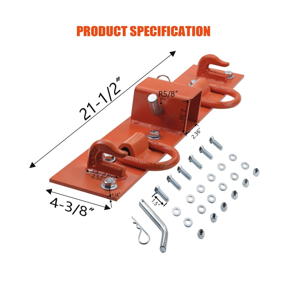 Tractor Bucket Hooks Bolt on Hooks 2” Receiver, G70 Grade Grab Hooks ...
