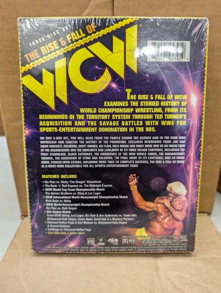 WWE - The Rise and Fall of WCW (DVD, 2009, 3-Disc) New -SEALED READ ...
