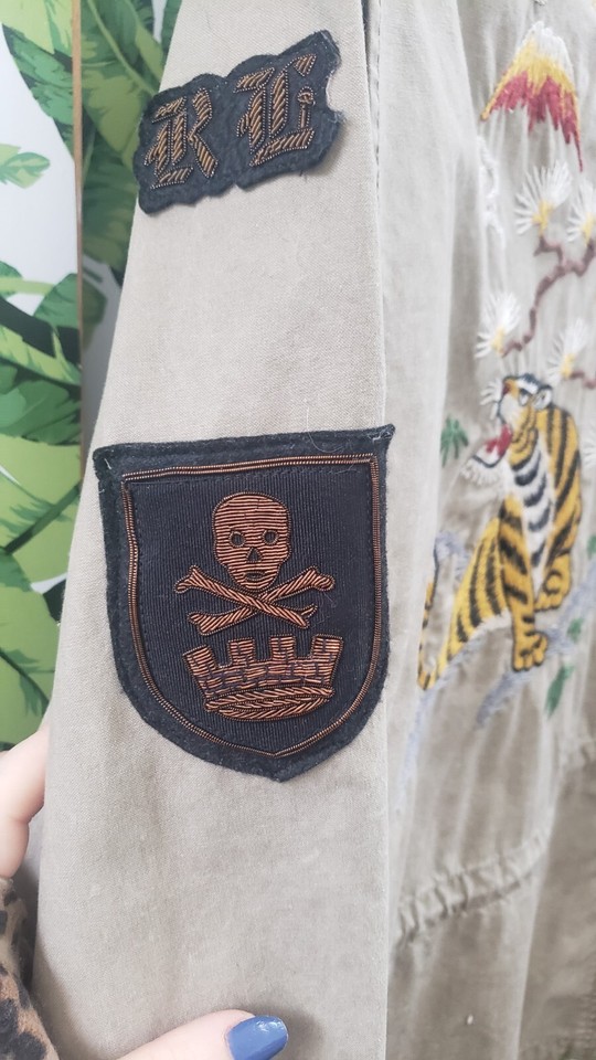 Pre-owned Rare Polo RRL VTG style Military jacket khaki TIGER Sz M | eBay