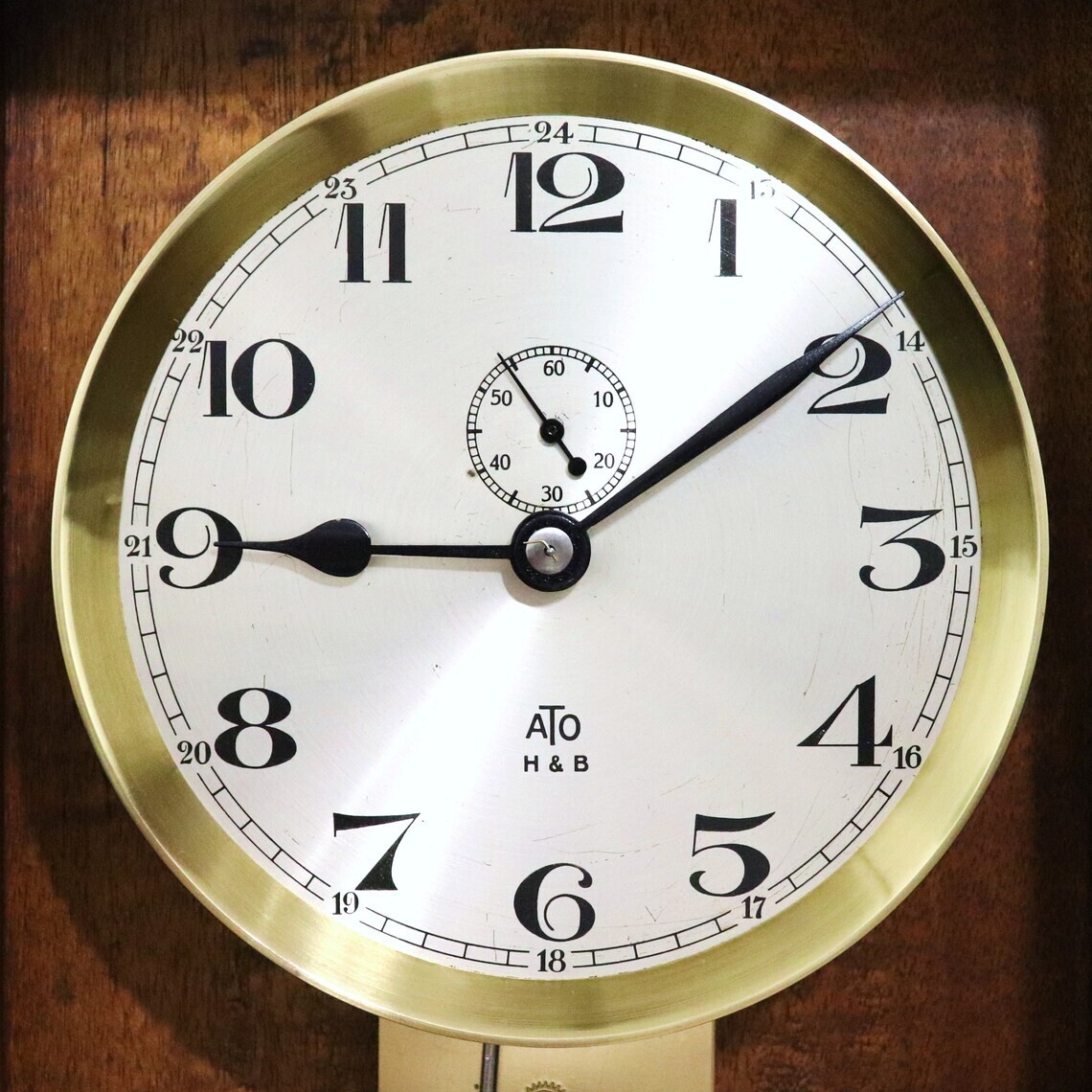 ATO HALLER & BENZING Antique Wall TOP Clock 1920s Electric SUPER RARE ...