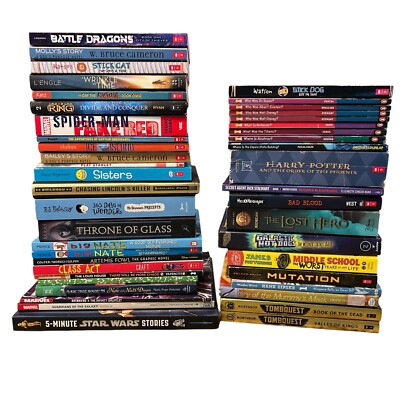 Lot of 45 Chapter Books Boys Teen Youth Young Adults Children RANDOM ...