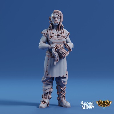 Half-Orc Tavern Owner Barmaid | Pose 1 | Dungeons and Dragons D&D ...