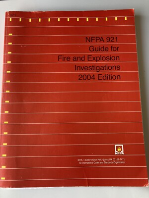 NFPA 921 Guide For Fire & Explosion Investigations PB 2004 Edition Very ...