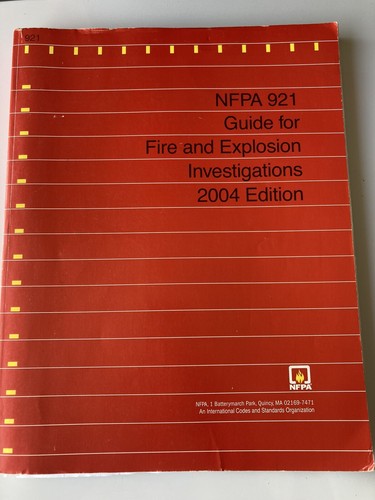 NFPA 921 Guide For Fire & Explosion Investigations PB 2004 Edition Very ...