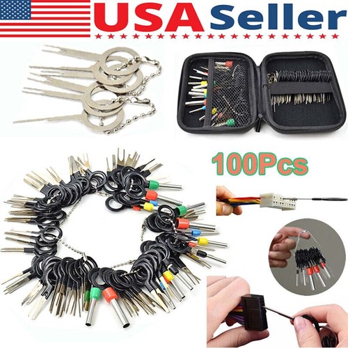 100Pc Pin Ejector Wire Extractor Auto Terminal Removal Connector Puller ...