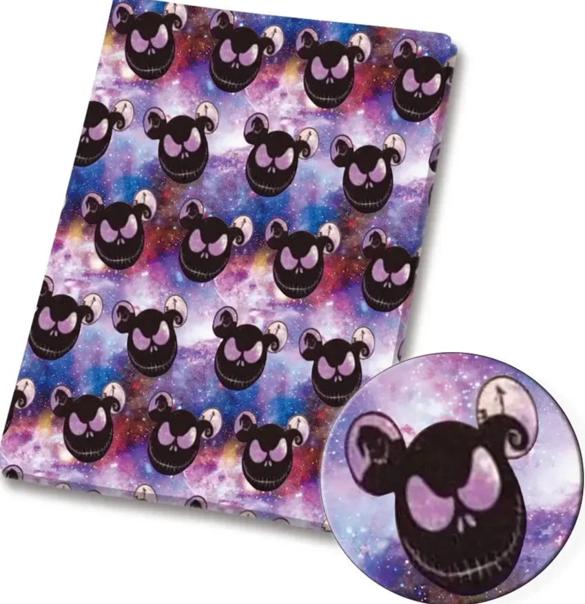 Polycotton Fabric Disney Mickey Jack Skellington Print – Half Yard ...