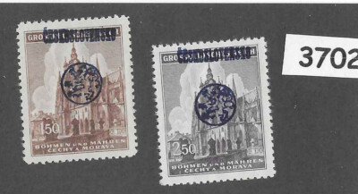 #3702 MNH stamp set Sc88 & Sc89 BaM WWII Local 1945 Overprint Saint ...