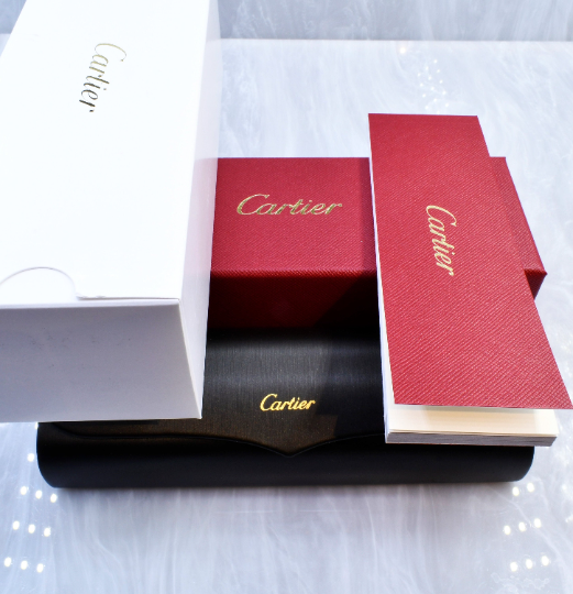 Cartier rimless buff horn C decor gold Diamond Cut sunglasses | eBay