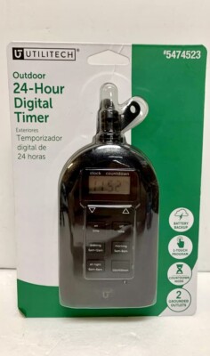 Utilitech Outdoor 24 Hour Digital Timer Item 5474523 | eBay