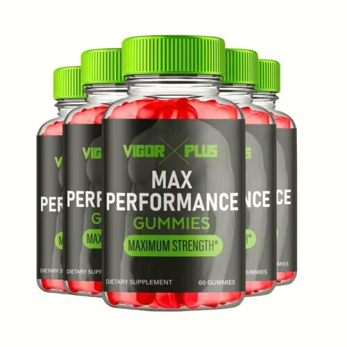 5-Pack Vigor Plus Gummies For Men, Advanced Performance Supplement ...