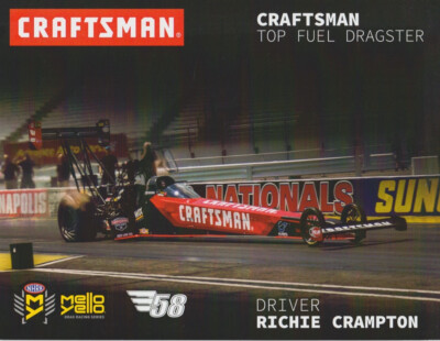 2018 Richie Crampton Craftsman Top Fuel NHRA Hero Card | eBay