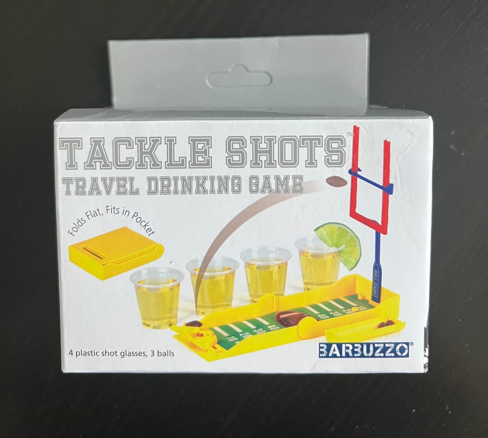 Barbuzzo Tackle Shots Travel Football Drinking Game, New and Sealed | eBay