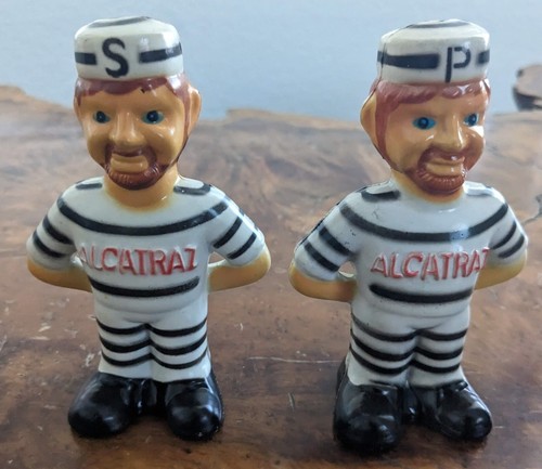 Vintage Alcatraz Salt And Pepper Shakers Plastic Prisoners | eBay