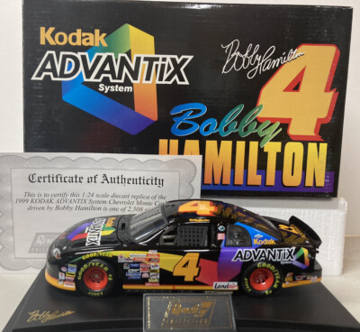 1999 Revell NASCAR #4 Bobby Hamilton Kodak Advantix Monte Carlo Diecast ...