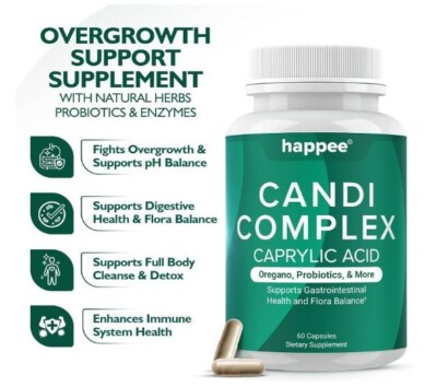 Candida Complex Anti Overgrowth Supplement - Oregano & Caprylic Acid ...
