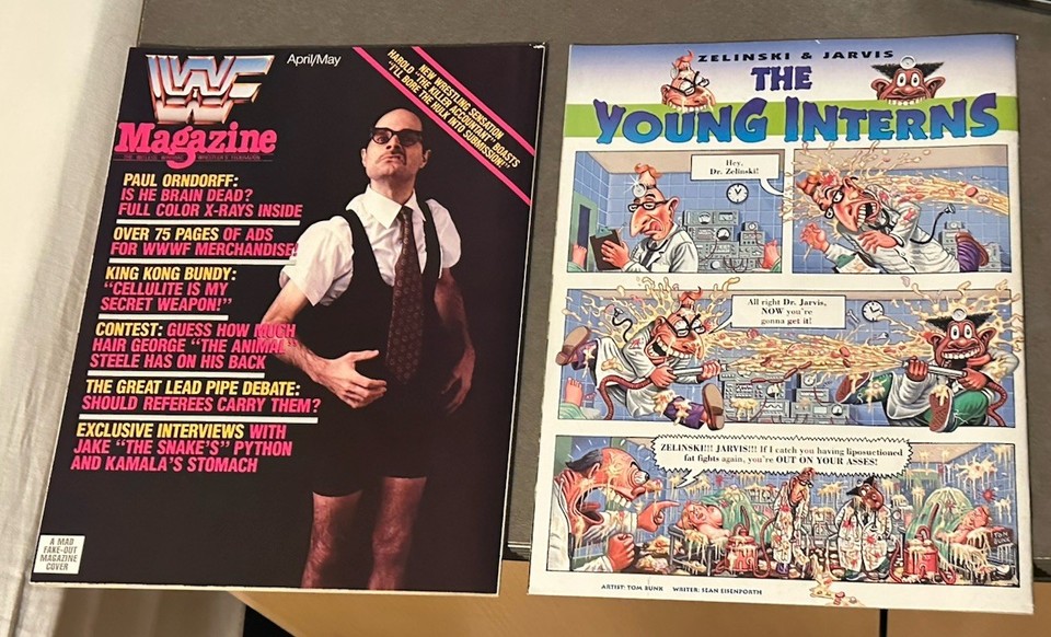 MAD Magazine 80/366 1992/1998 WWF Hulk Hogan Undertaker Warrior Set Of ...