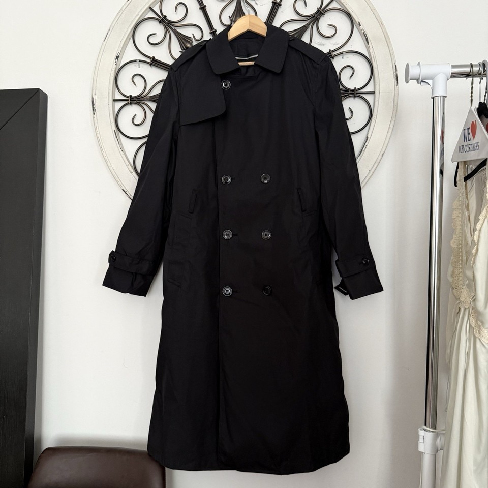 new Garrison Collection Military All-Weather Lined Trench Long Coat ...