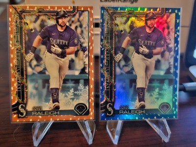 Cal Raleigh Topps 2025 Holiday. Blue and Orange Lights 2 cards | eBay