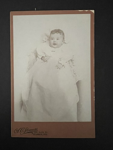 1800’s Baby Photo Cabinet Card “Opal Nellore Shaffer” By Strauss ...