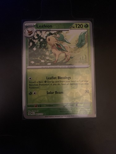 Leafeon Reverse Holo Prismatic Evolution Rare MINT Pack Fresh Pokemon ...