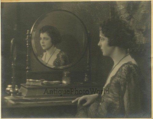 Beautiful Helene Chadwick actress mirror antique photo | eBay