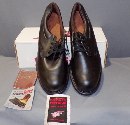 RED WING OXFORD SHOES WORK SAFTEY 4408 BLACK MOC RND TOE MANY SIZES n ...