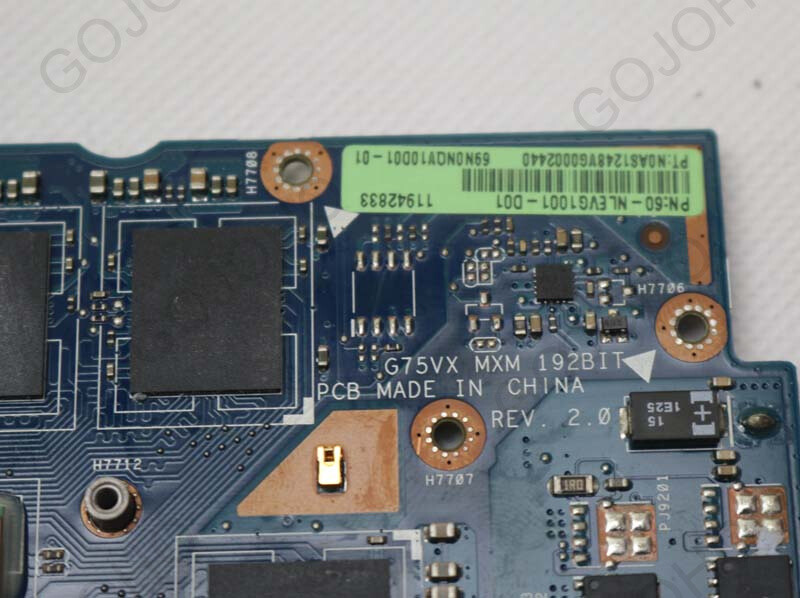 60-NLEVG1001 FOR ASUS G75 G75VX NVIDIA GTX670M GDDR5 3GB Graphic Card ...
