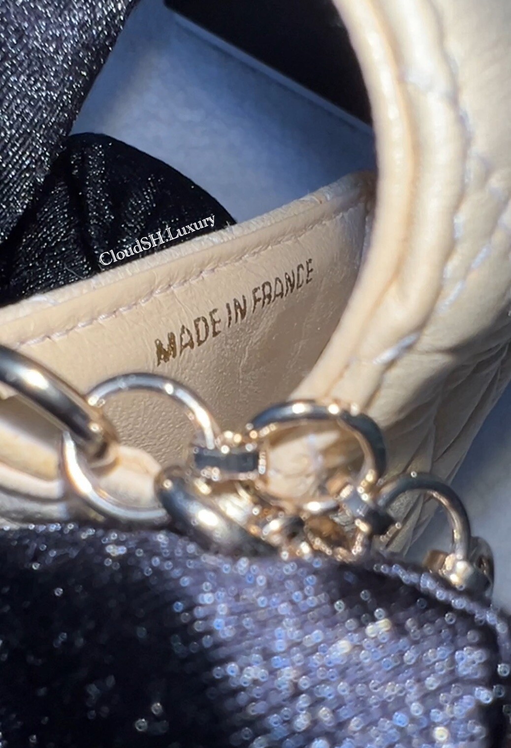 Auth Chanel Beige Mini Flap Bag Key Ring Bag Charm - Excellent ...