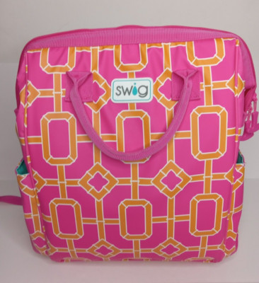 SWIG Pink Bamboo Trellis Packi Backpack cooler, Hot Pink, lightweight ...