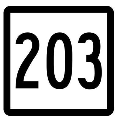 Connecticut State Route 203 Sticker Decal | eBay
