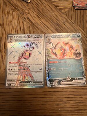 Pokémon TCG Temporal Forces Farigiraf ex 108/162 Holo Double Star Rare ...