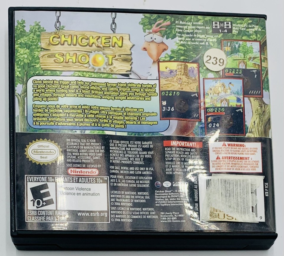 CHICKEN SHOOT Nintendo DS Complete!! 5060034555155| eBay