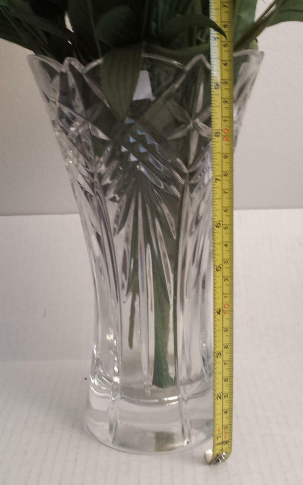 Crystal Flower Vase Table Top 10 inches tall | eBay