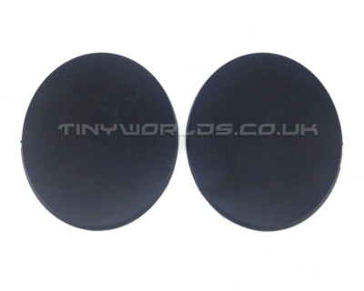 2 x 120mm Oval Black Plastic Bases - Wargaming Miniature Slotta Base ...