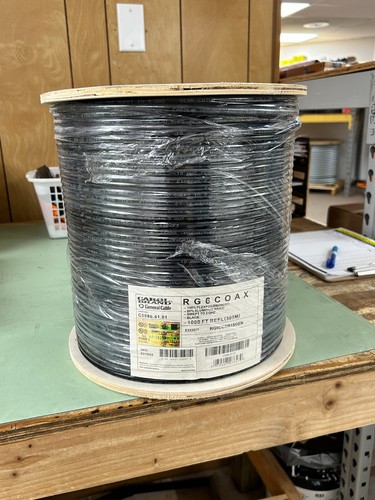 New - Unopened - RG6 coax - 1000 ft spool -Riser Rated | eBay