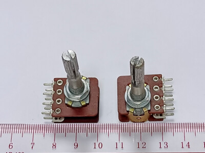 2 X 16mm 41 DETENTS 100K STEREO VOLUME CONTROL POT WITH 15% LOUDNESS ...