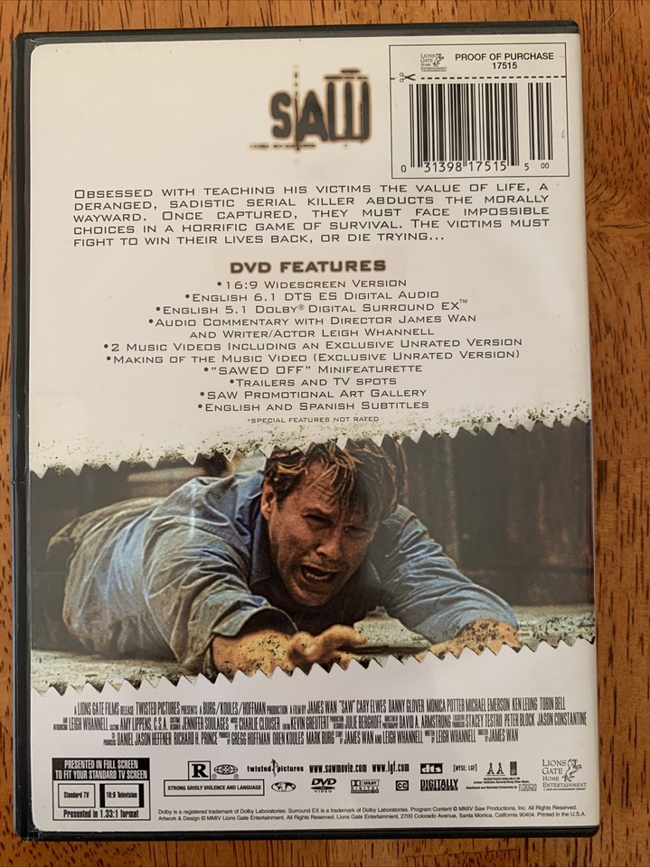 Saw (DVD, 2004, Full Screen) | eBay