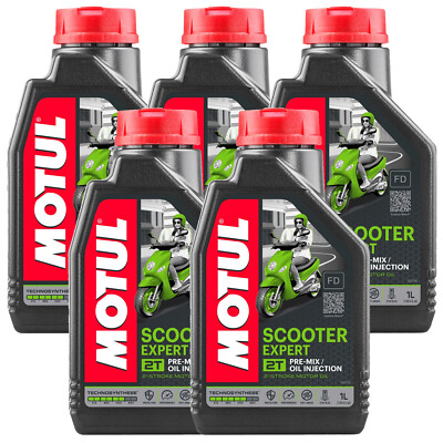 Motul 105880 5L Scooter Expert 2T Pre Mix Injection 2 Stroke Motor Oil ...