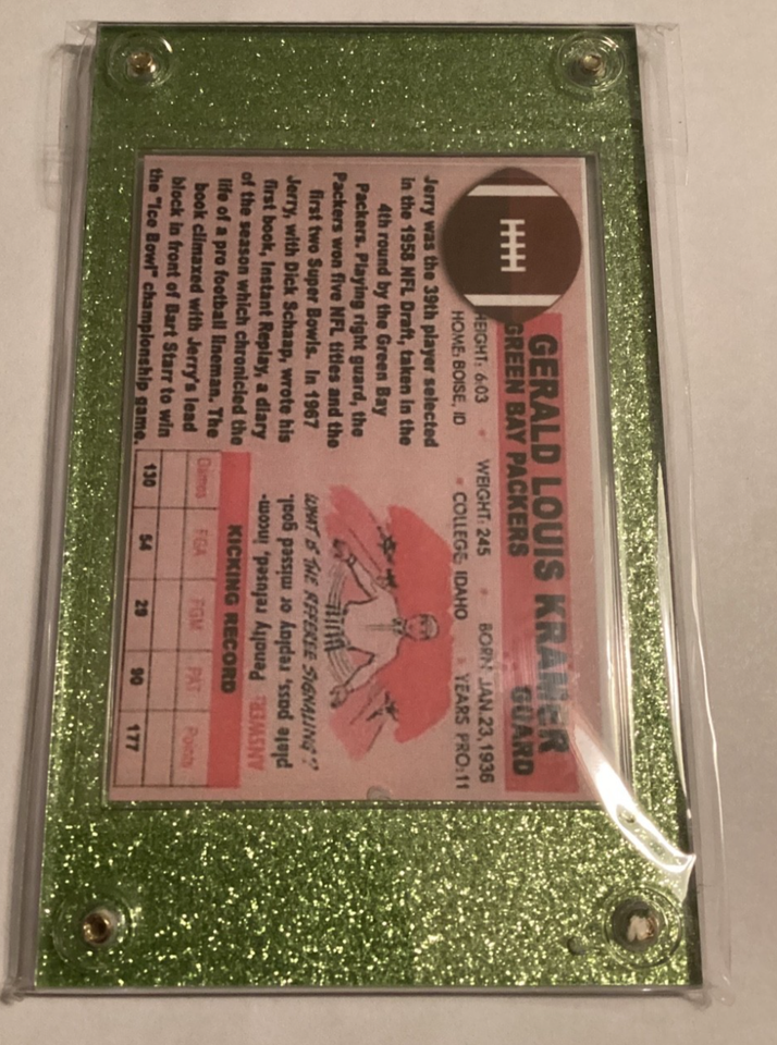 1958 BCC Custom Card Jerry Kramer Green Bay Packers Green | eBay