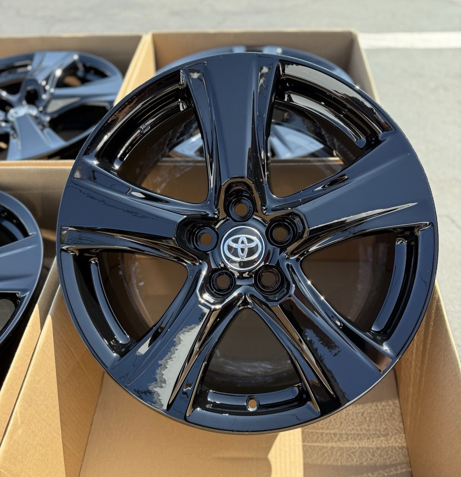 18" Toyota Highlander Gloss Black Wheels Factory OEM Rims 75263 RAV4 ...